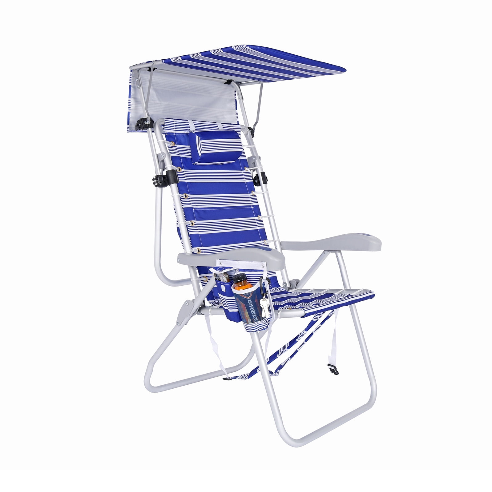 Ultimate Heavy Duty High Seat Aluminum Folding Backpack Beach Chair for ...