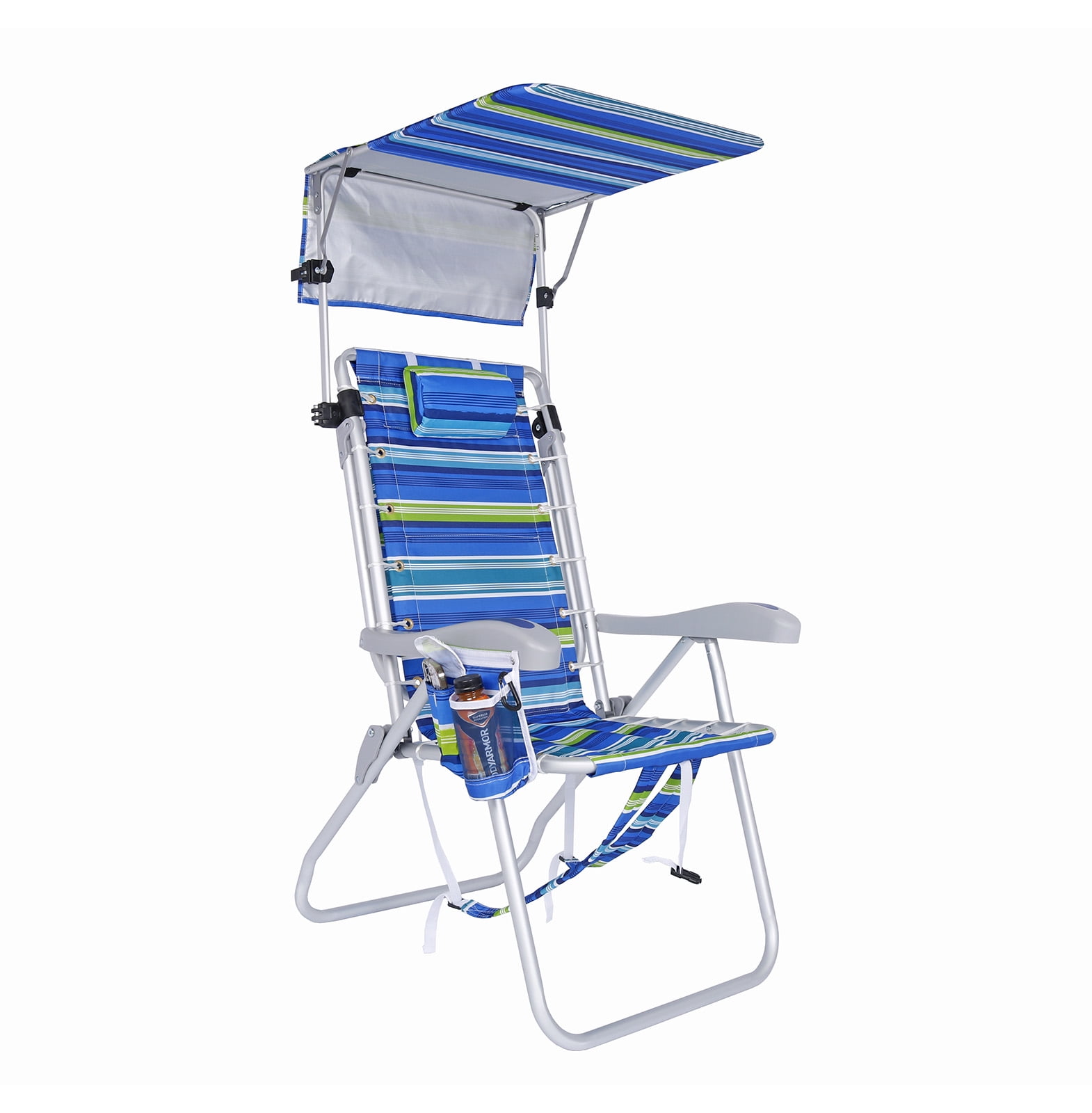 Ultimate Heavy Duty High Seat Aluminum Folding Backpack Beach Chair for ...