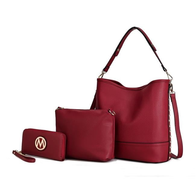 Ultimate Hobo Bag with Pouch & Wallet, Red - 3 Piece - Walmart.com