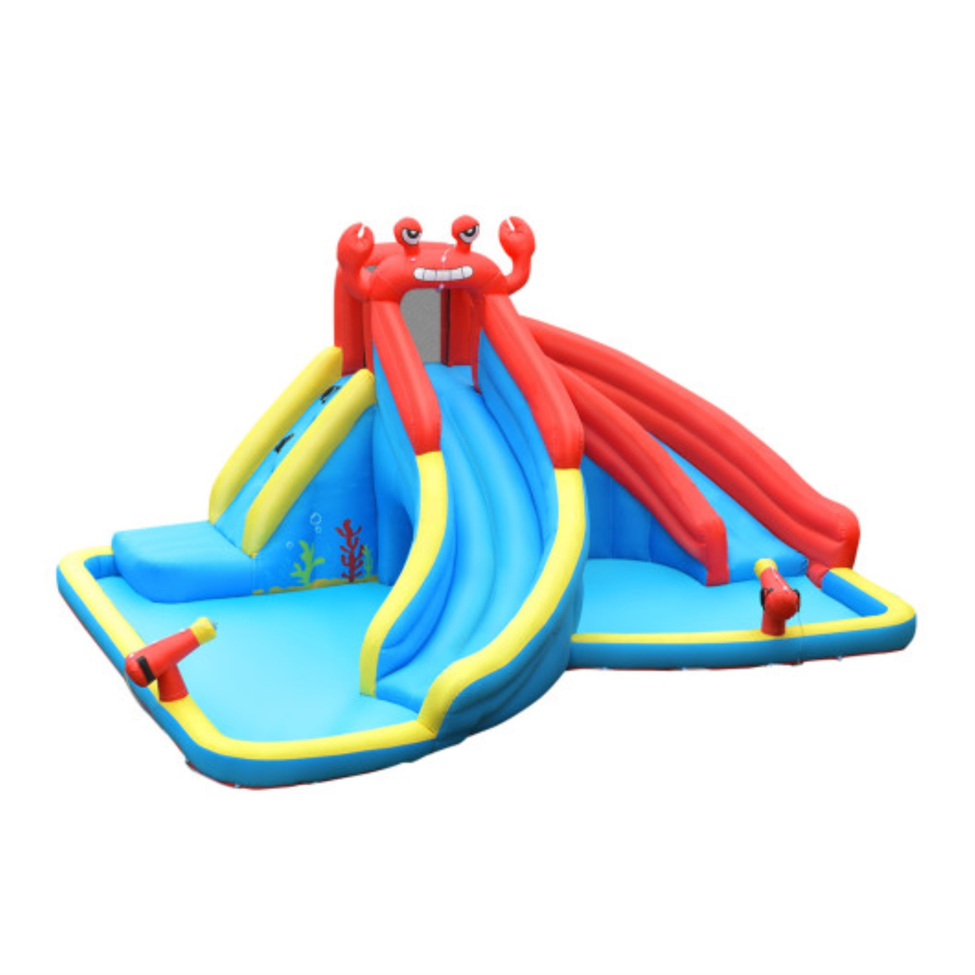 Ultimate Inflatable Water Play Set: Slide, Climbing Wall, Pools, Water ...