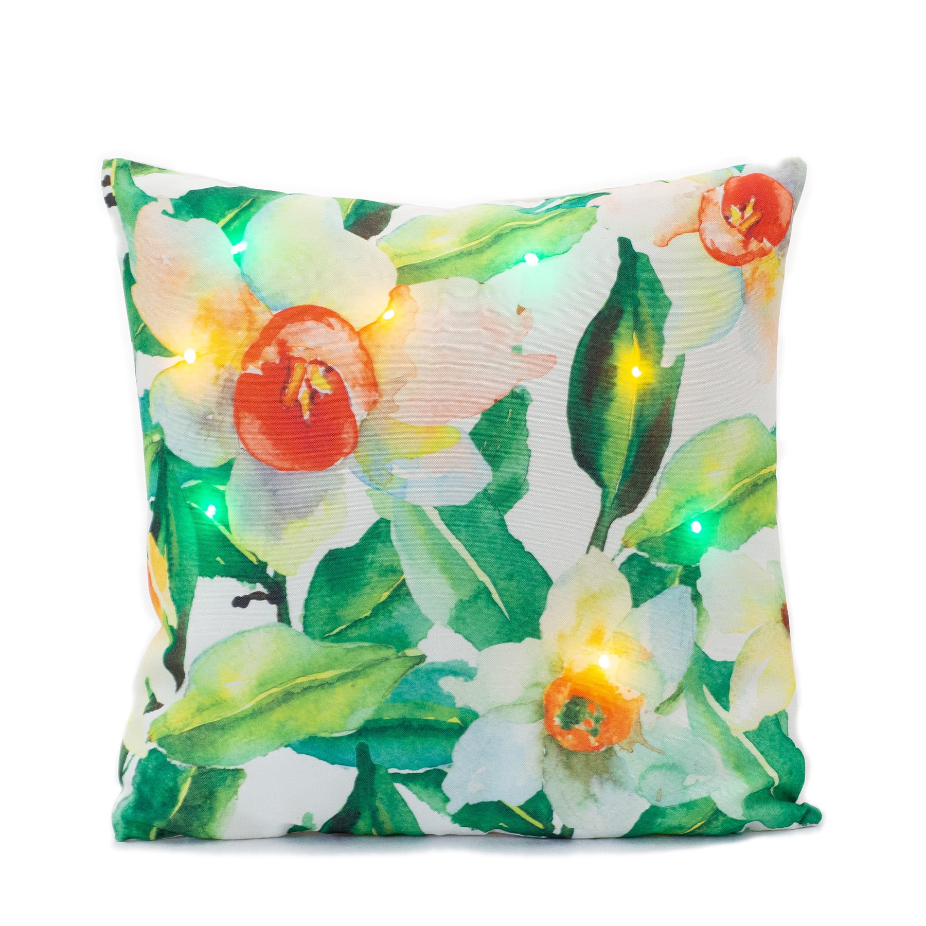 Ultimate Innovations Floral Set of 2 LED Pillows - Walmart.com