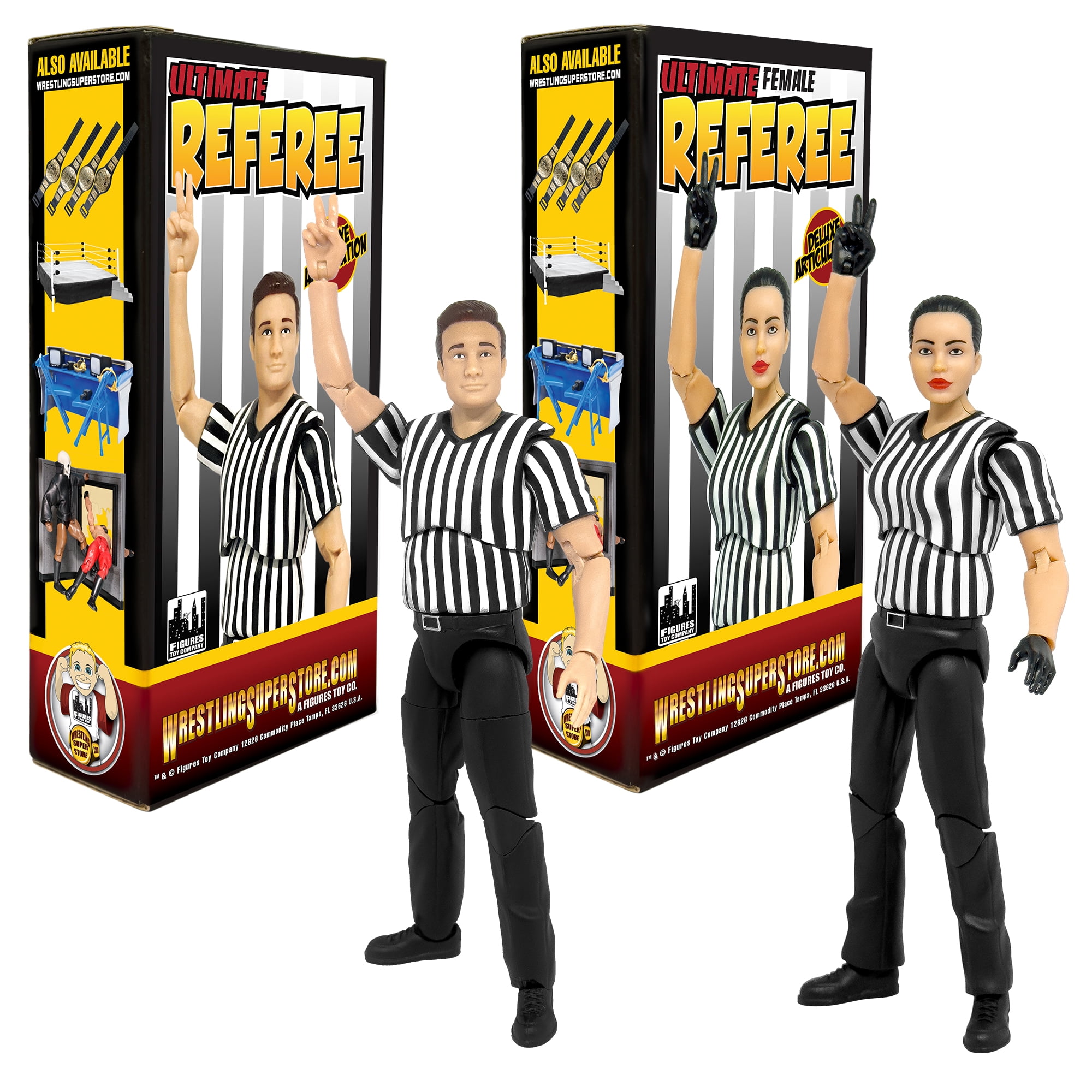 Ultimate Male & Female Referee With Deluxe Articulation for WWE & AEW ...