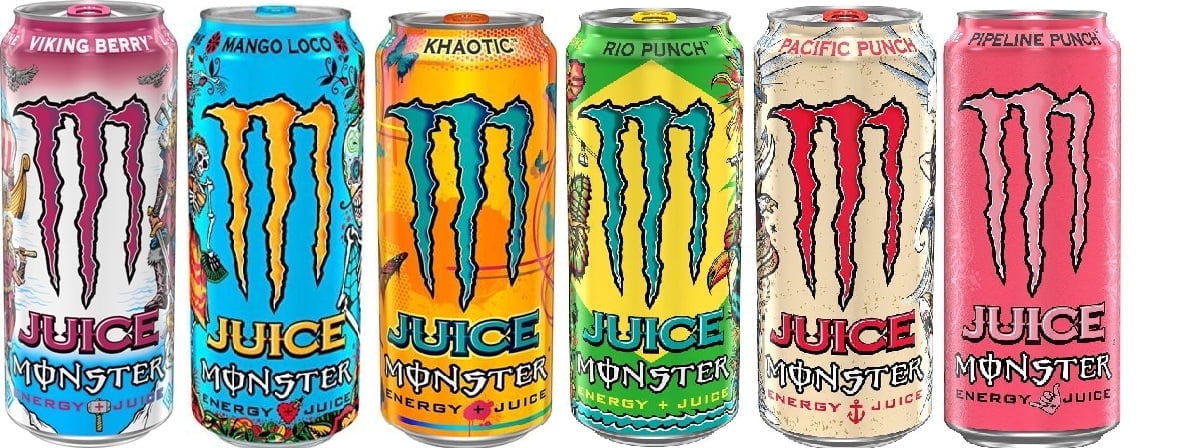 Ultimate Monster Energy + Juice Variety Pack: Khaotic, Mango Loco ...