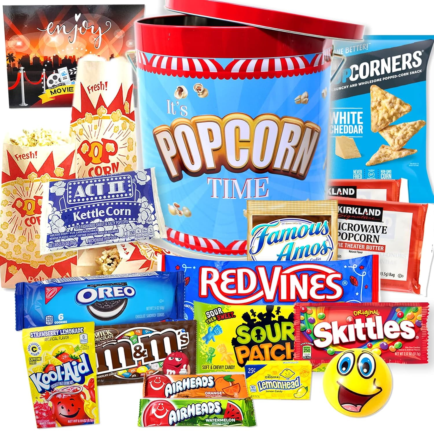 Ultimate Movie Night Gift Basket Snacks, Full-Size candy variety ...