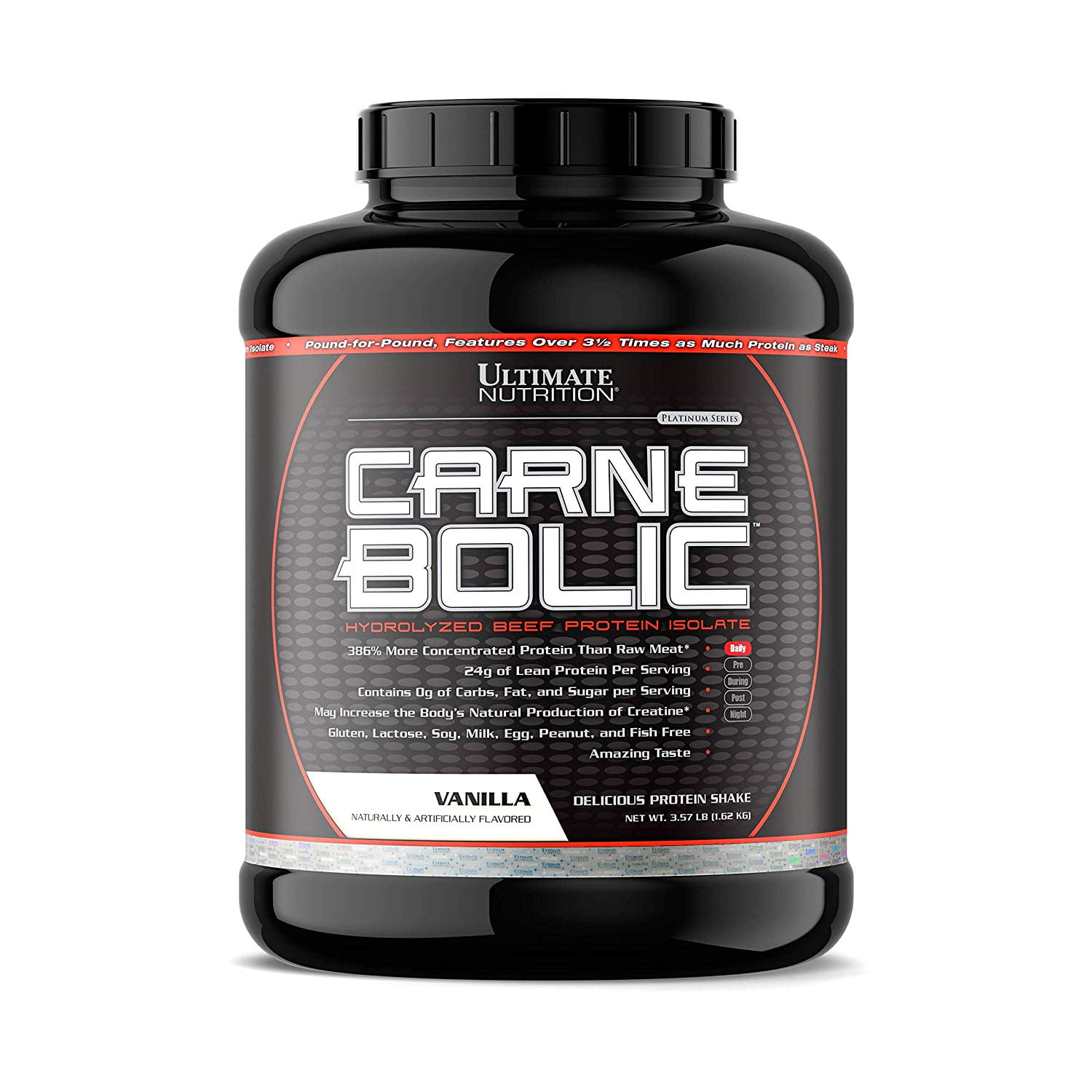 Ultimate Nutrition Carnebolic Beef Isolate Protein Powder, Vanilla-60 ...