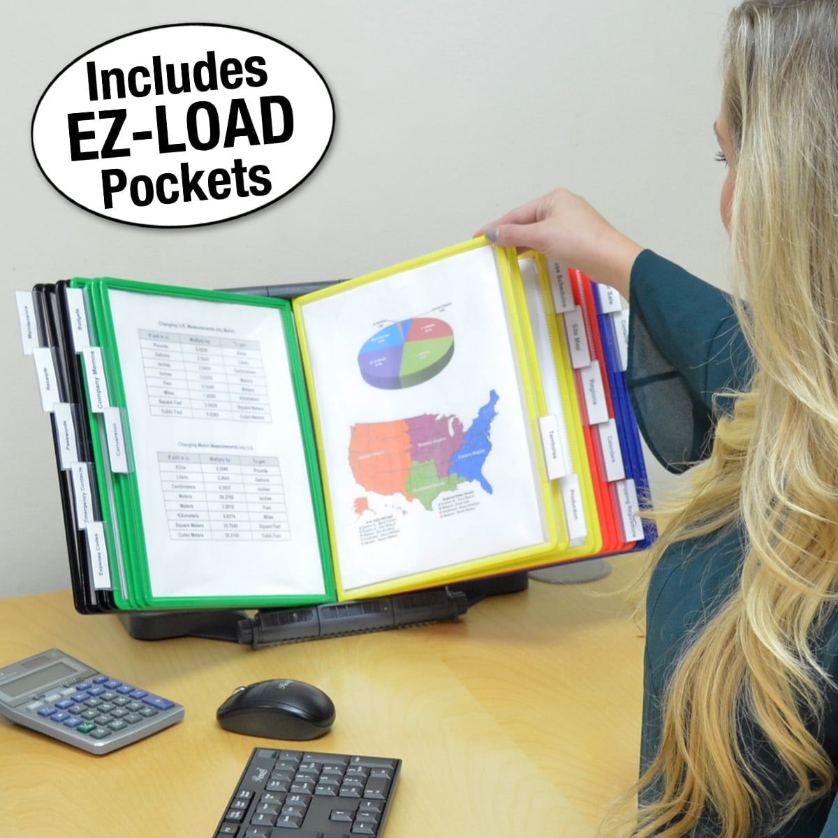 Ultimate Office AdjustaView™ 20-Pocket Desk Reference Organizer ...