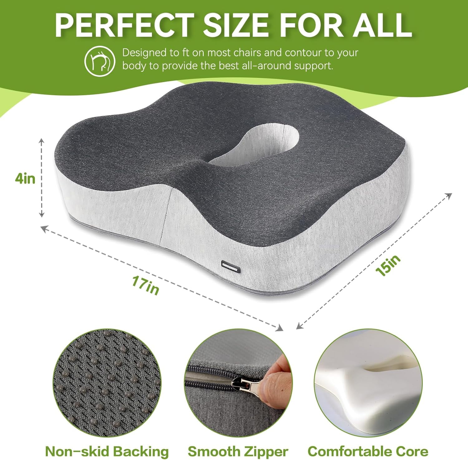 Ultimate Office Chair Cushion Set - Lumbar Support Pillow & Seat ...