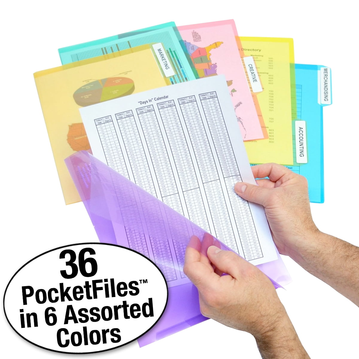 Ultimate Office PocketFile™ Clear Poly Document Folder Project Pockets ...