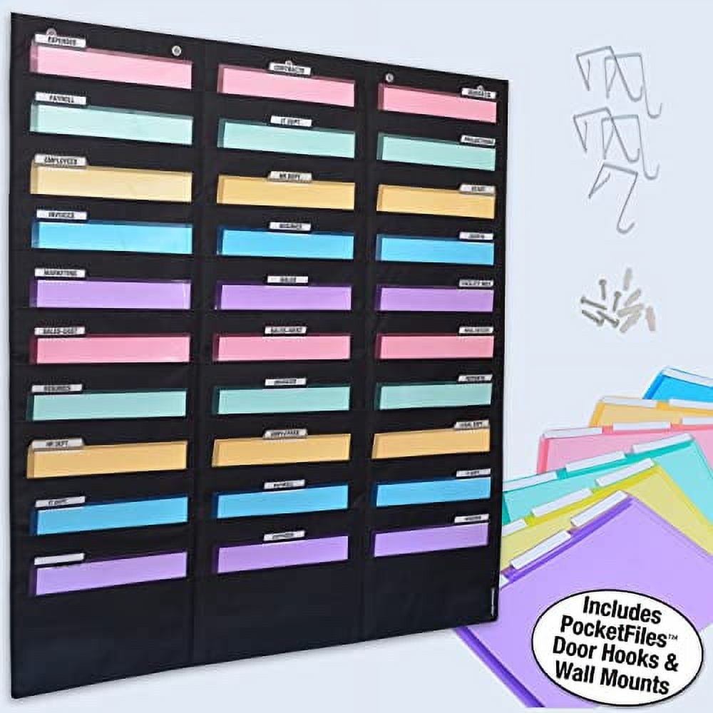 Ultimate Office Polyester 30-Pocket Wall Mount File Organizer - Walmart.com