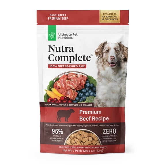 Ultimate Pet Nutrition, Nutra Complete Premium Beef Recipe Freeze-Dried ...