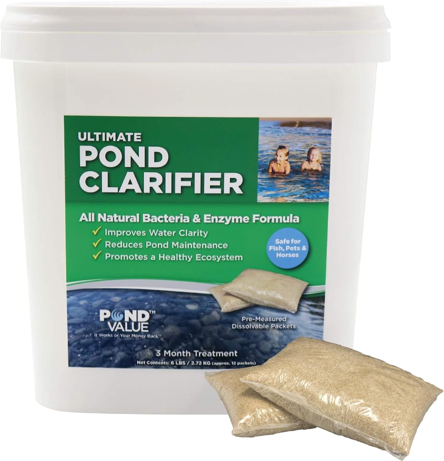 Ultimate Pond Clarifier for Large Outdoor Ponds & Lakes, Natural Bio ...
