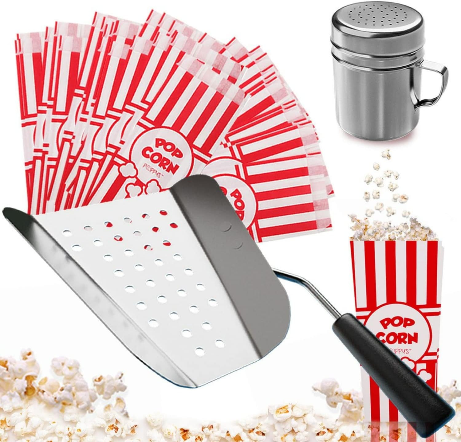 Ultimate Popcorn Machine Supplies Bundle - Kernel Sifting Speed Scoop ...