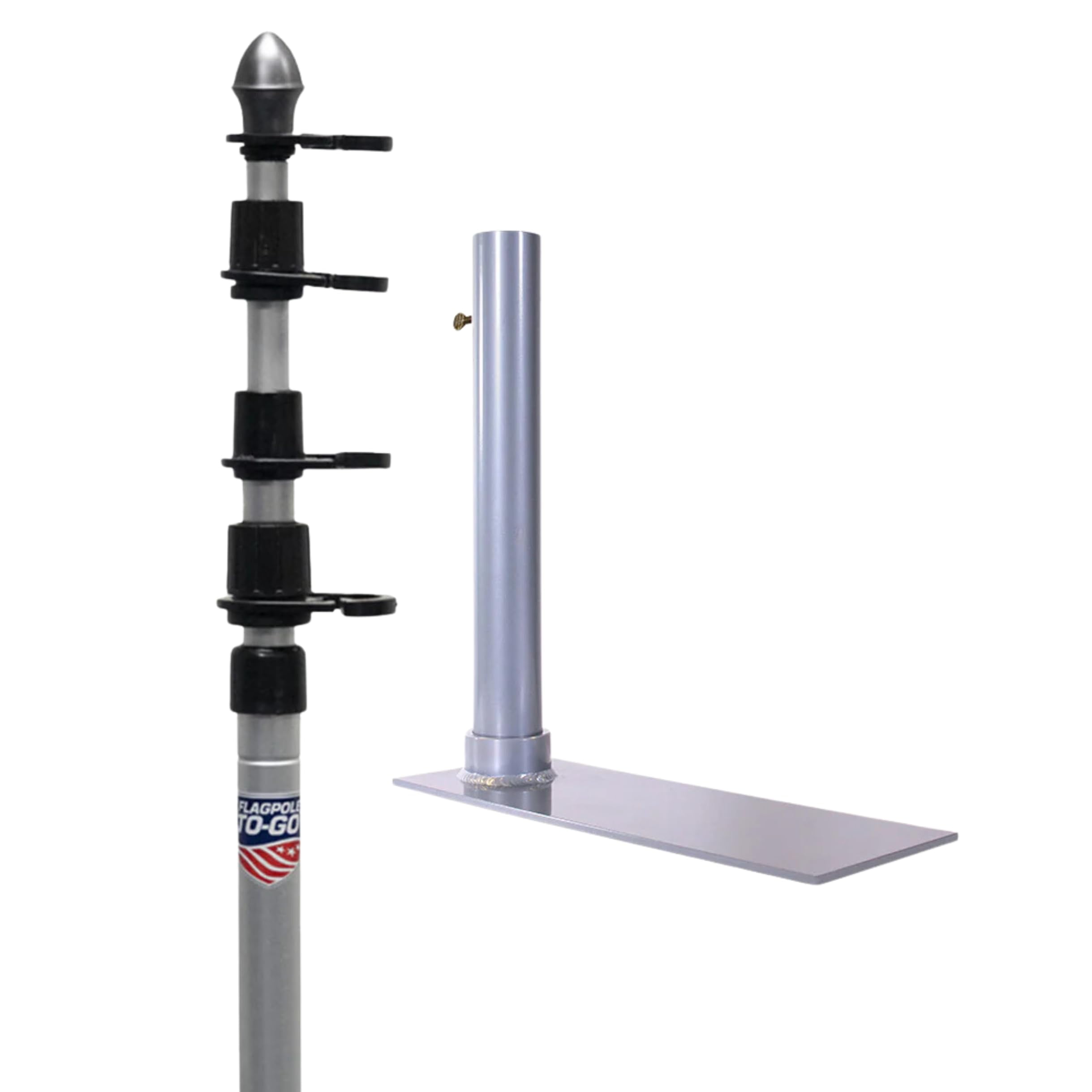 Ultimate Portable Flagpole Kit for Tailgating, 15 Feet Adjustable ...