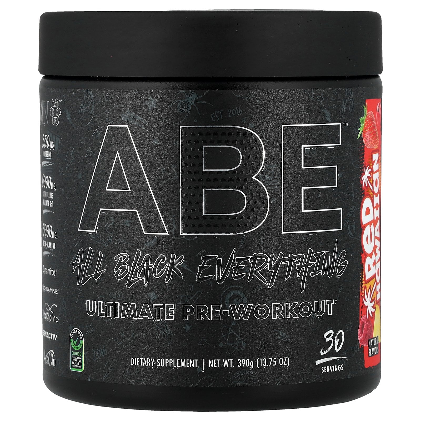 a&be Ultimate Pre-Workout, Red Hawaiian, 13.75 Oz, 30 Servings, High ...