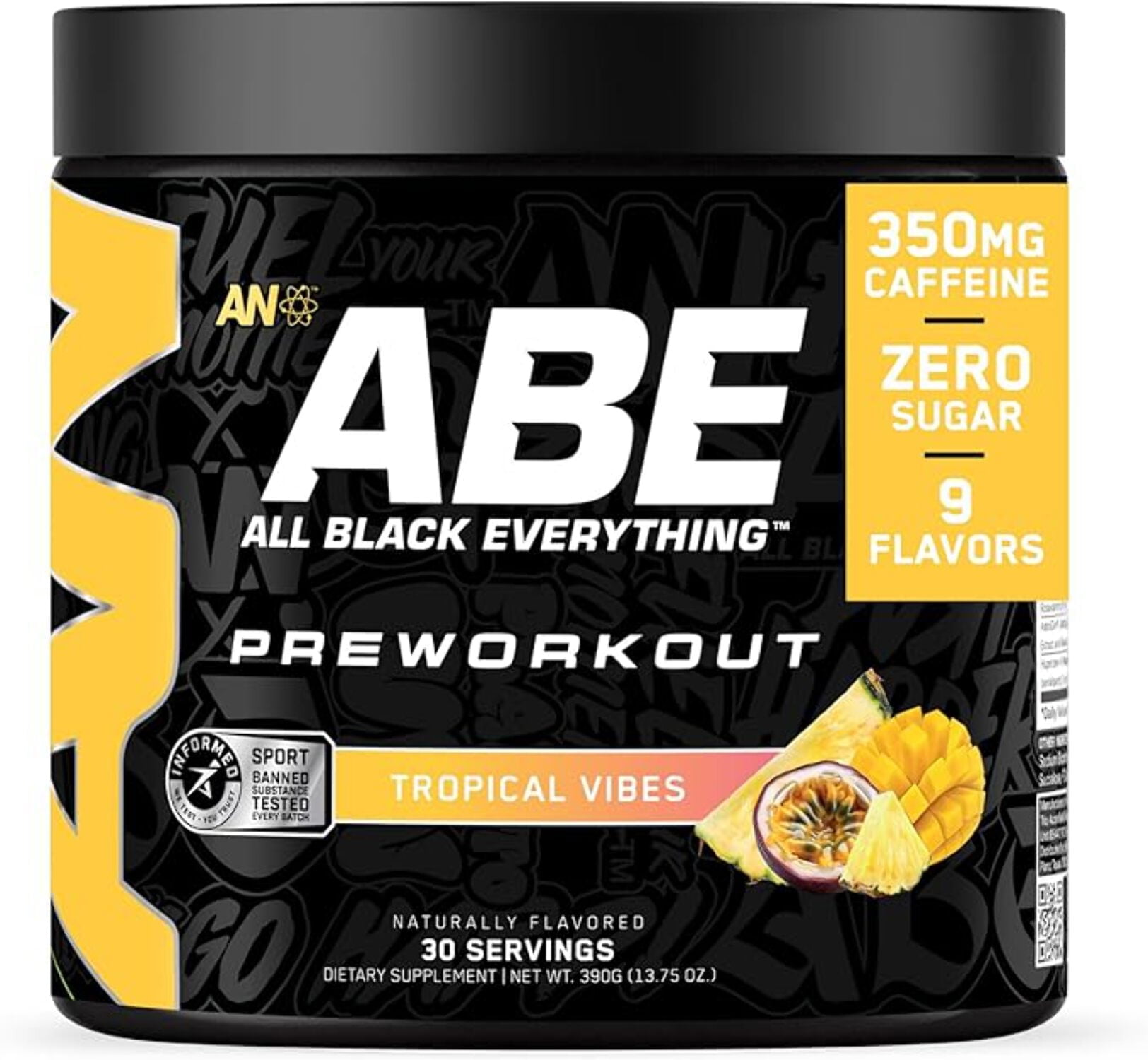 ABE Ultimate Pre-Workout, Tropical Vibes, 350mg Caffeine, Citrulline ...
