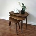 Ultimate Premium Products Mid Century Oak Nesting Table Set of 3 ...