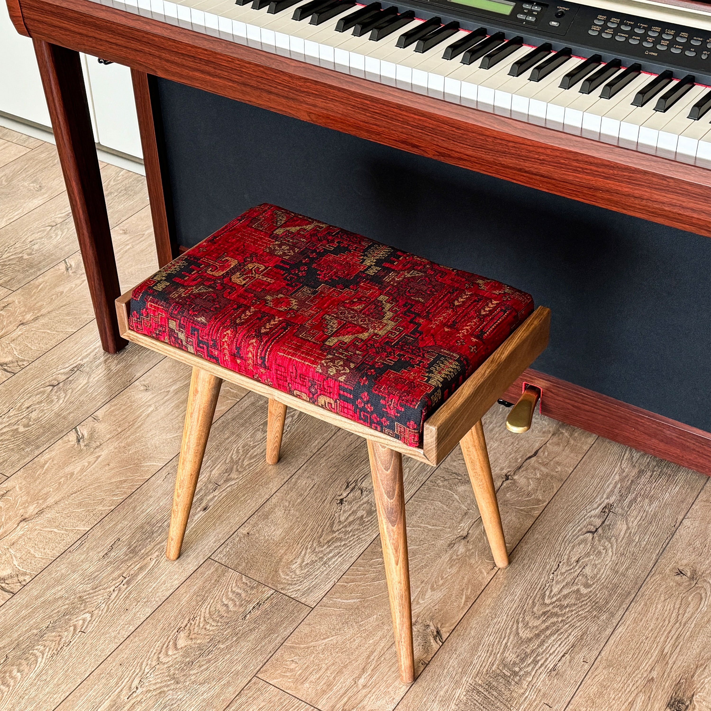 Ultimate Premium Products Walnut Piano Bench - Crowbar - Walmart.com