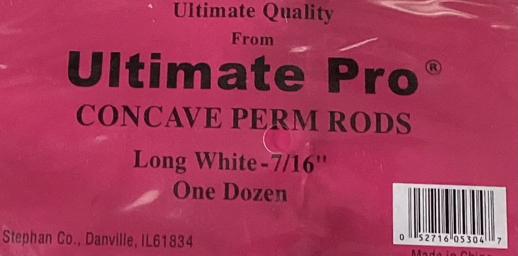 Ultimate Pro Concave Perm Rods - Long white - 7/16” (One Dozen ...