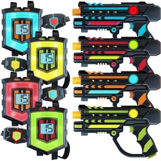 Infrared Laser Tag s and Vests - Laser Battle Mega Pack Set of 4 ...