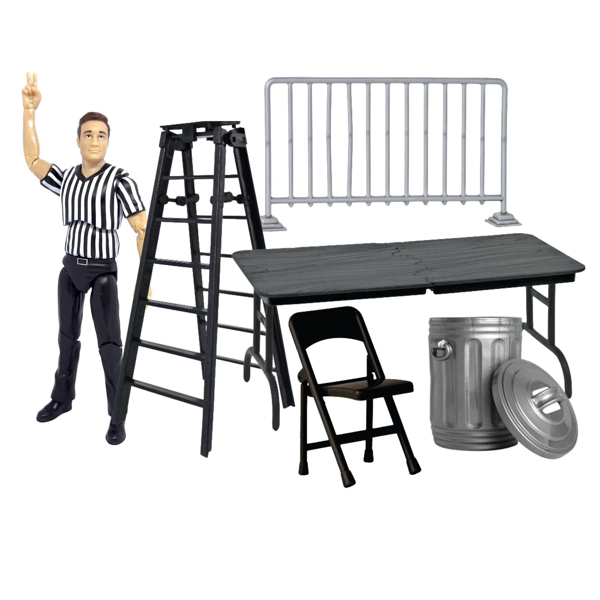 Ultimate Referee & Set of 5 Accessories for WWE & AEW Wrestling Figures ...