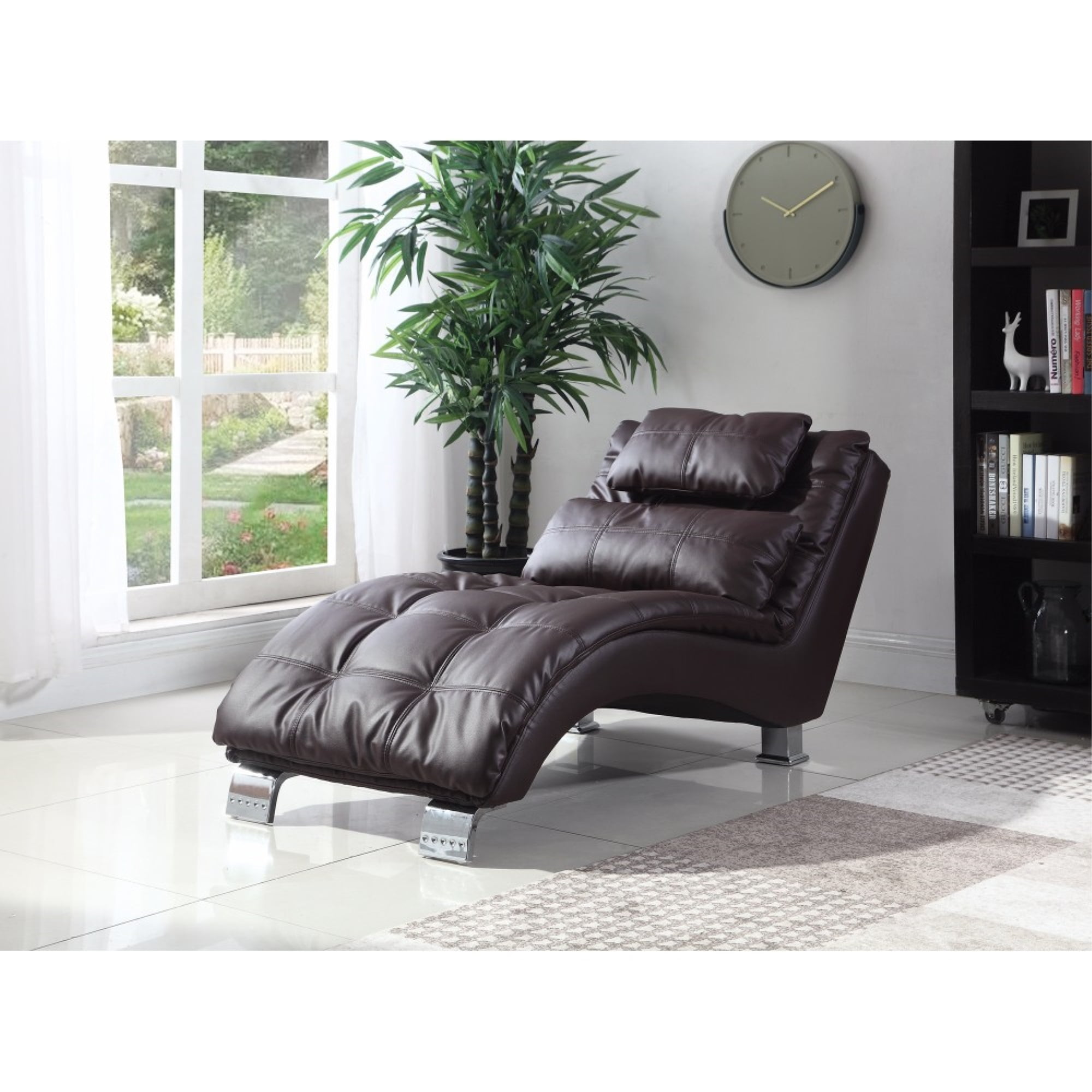 Ultimate Relaxing Modern Dark Brown Chaise - Walmart.com