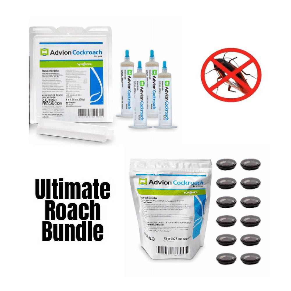 Advion Roach Gel Bait Bundle, 4 Syringes, 12 Bait Stations, Indoor and Outdoor Use - Walmart.com