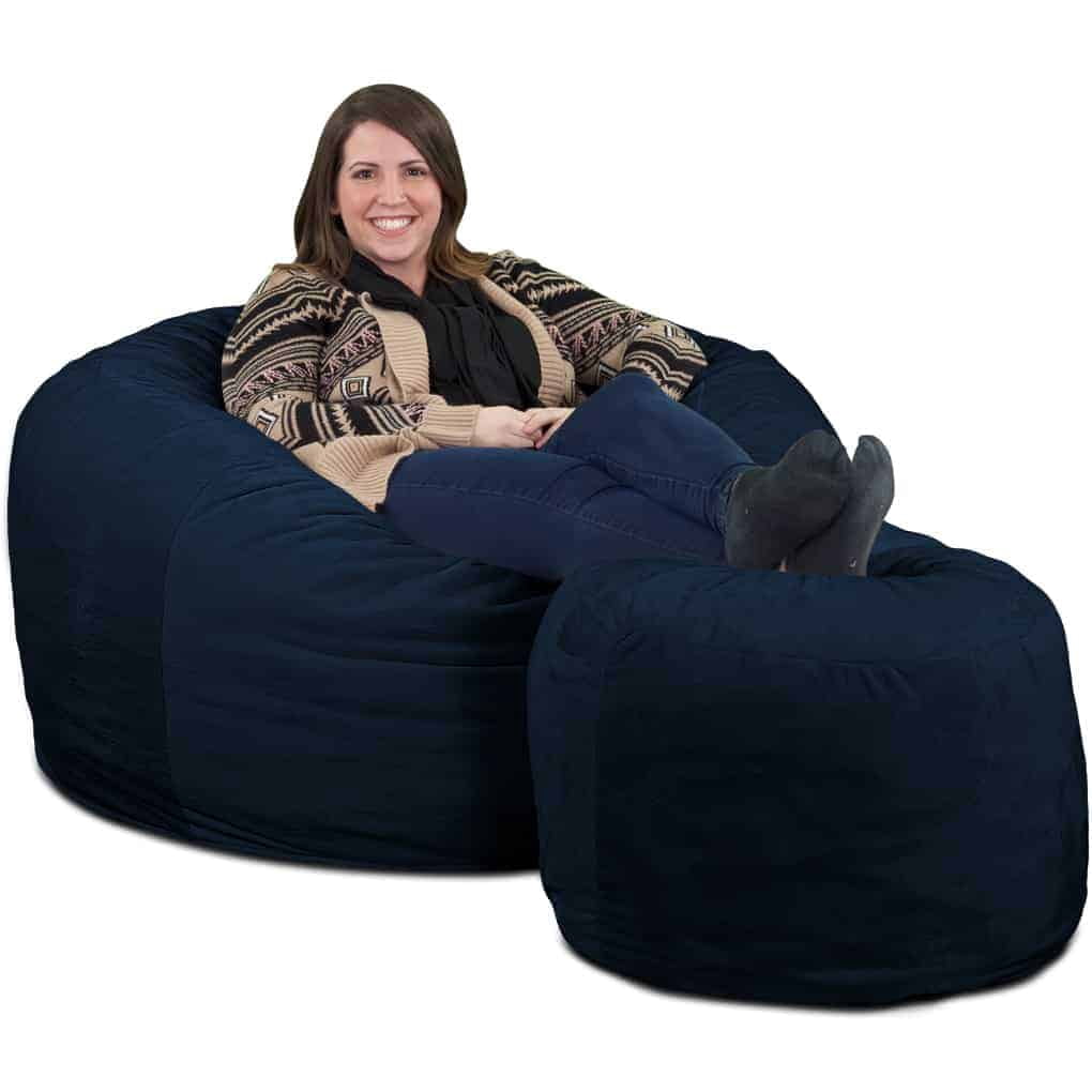 Ultimate Sack 4000 (4 ft.) Bean Bag Chair with Footstool (Bundle ...