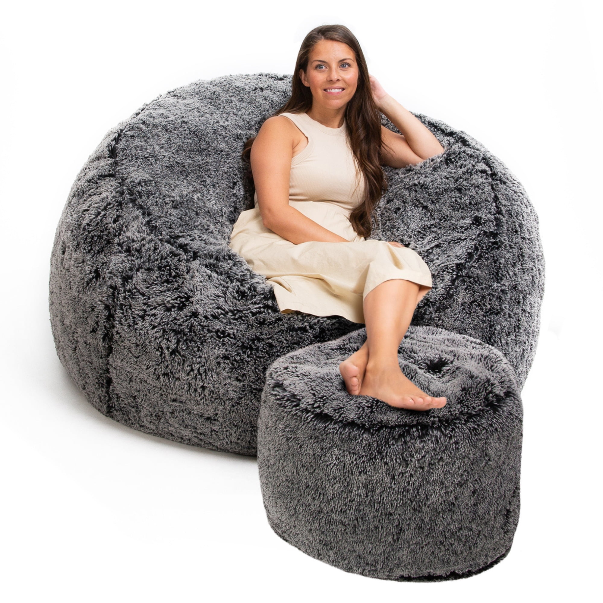 Ultimate Sack 5000 (5 ft.) Bean Bag Chair with Footstool (Bundle ...