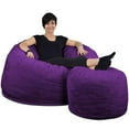 Ultimate Sack Bean Bag Chair w/Foot Stool in Multiple Sizes and Colors ...