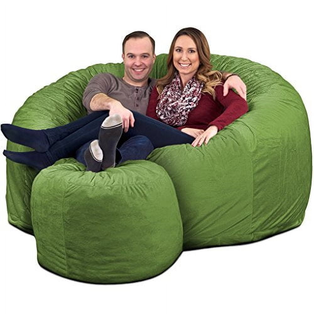 Ultimate Sack Bean Bag Chair w/Foot Stool in Multiple Sizes and Colors ...