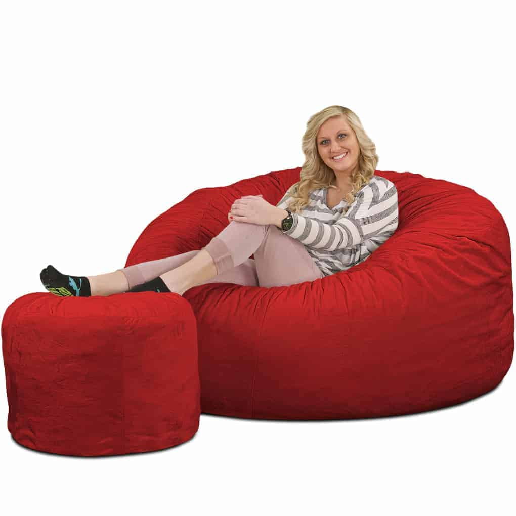 Ultimate Sack 5000 Bean Bag Chair with Footstool, Washable Covers ...