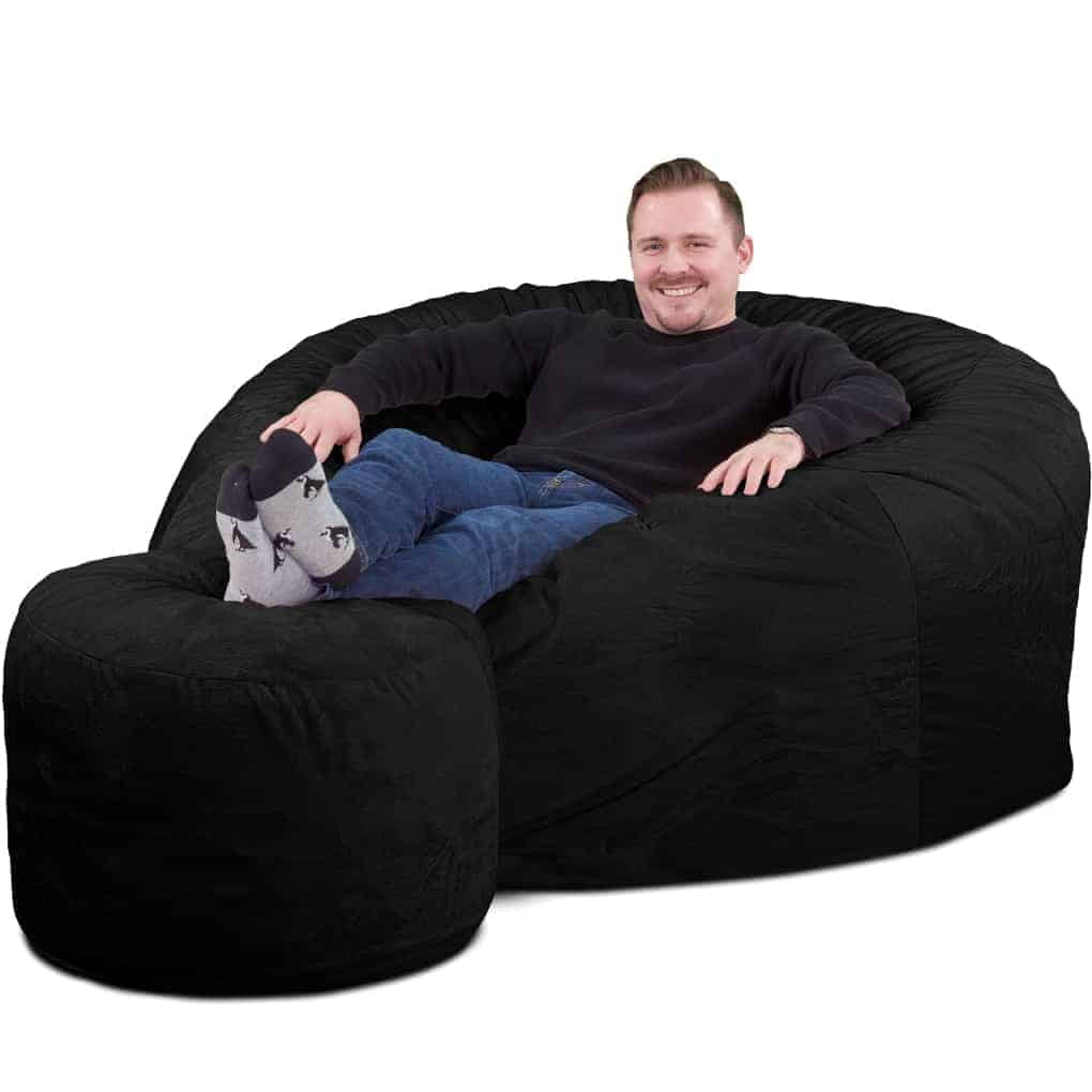 Ultimate Sack XL Bean Bag Chair with Footstool: Foam-Filled, Washable ...