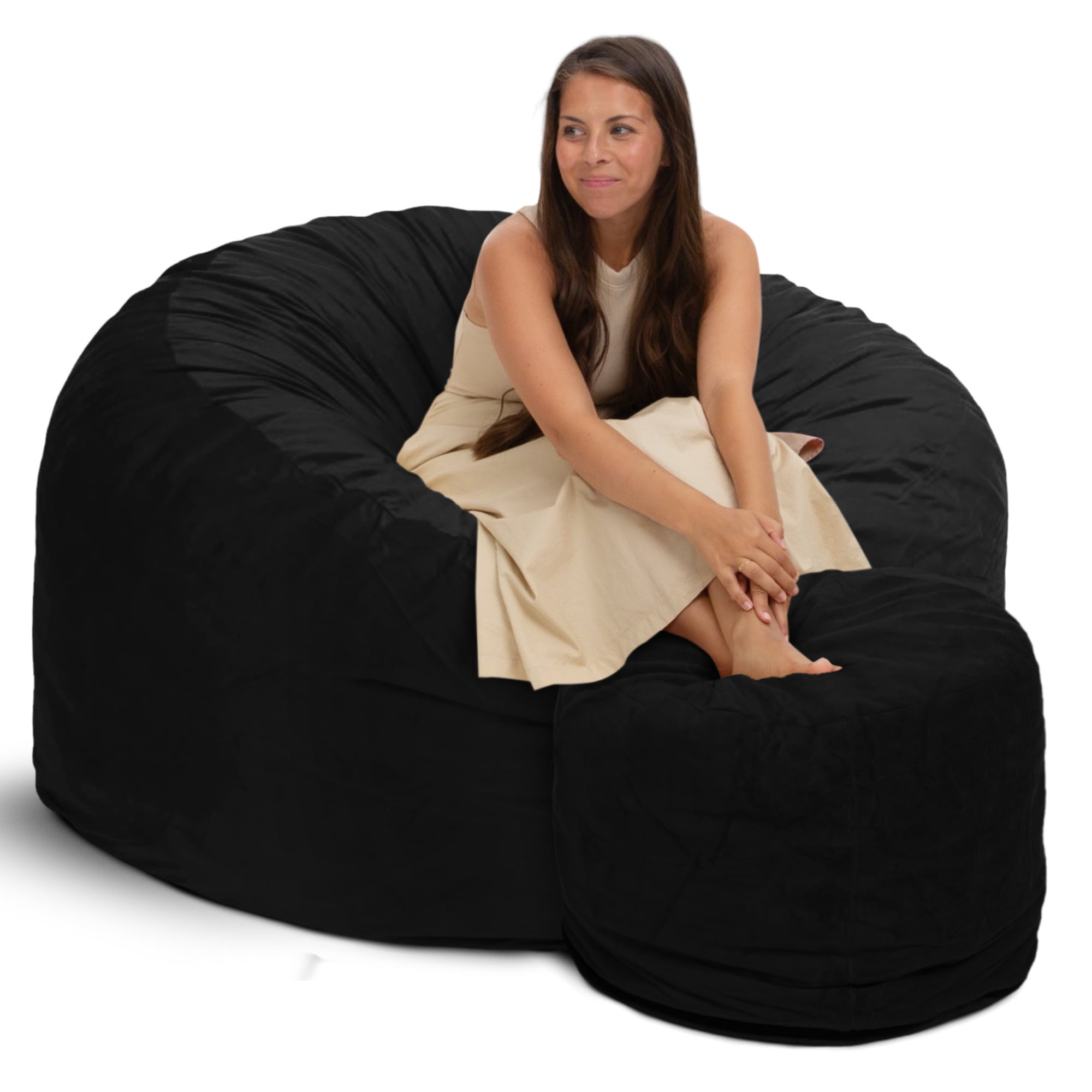 Ultimate Sack XL Bean Bag Chair with Footstool: Foam-Filled, Washable ...