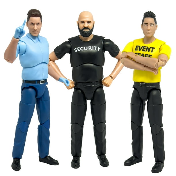 Set of Three Ultimate Referees With Deluxe Articulation for WWE & AEW ...
