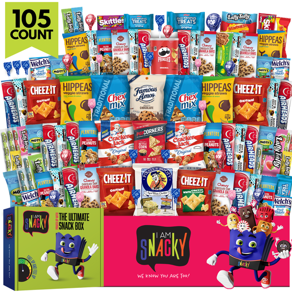Ultimate Snack Box for Every Craving, 105 Count – I AM Snacky - Walmart.com