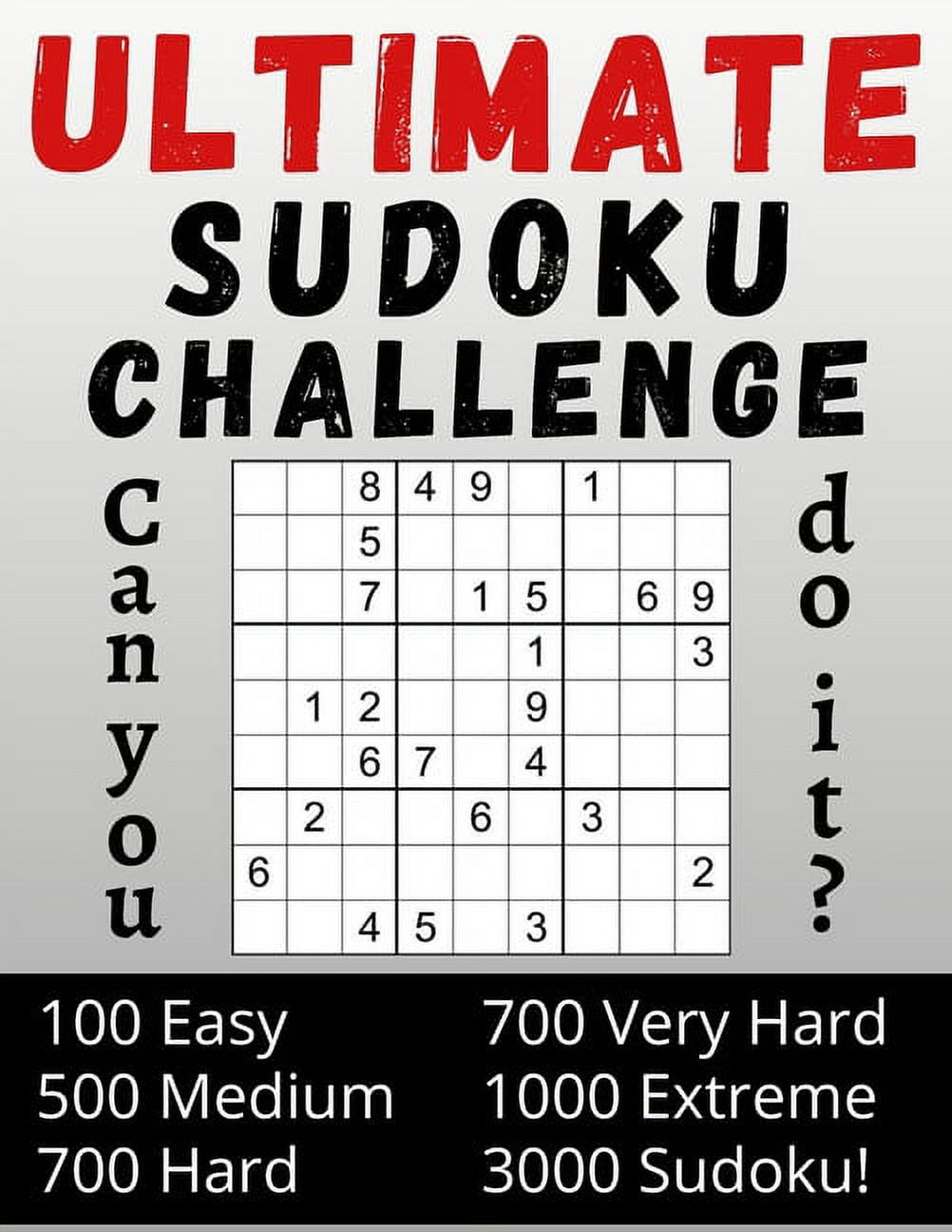 Ultimate Sudoku Challenge Can you do It? : 3000 Sudoku - Sudoku Puzzle ...