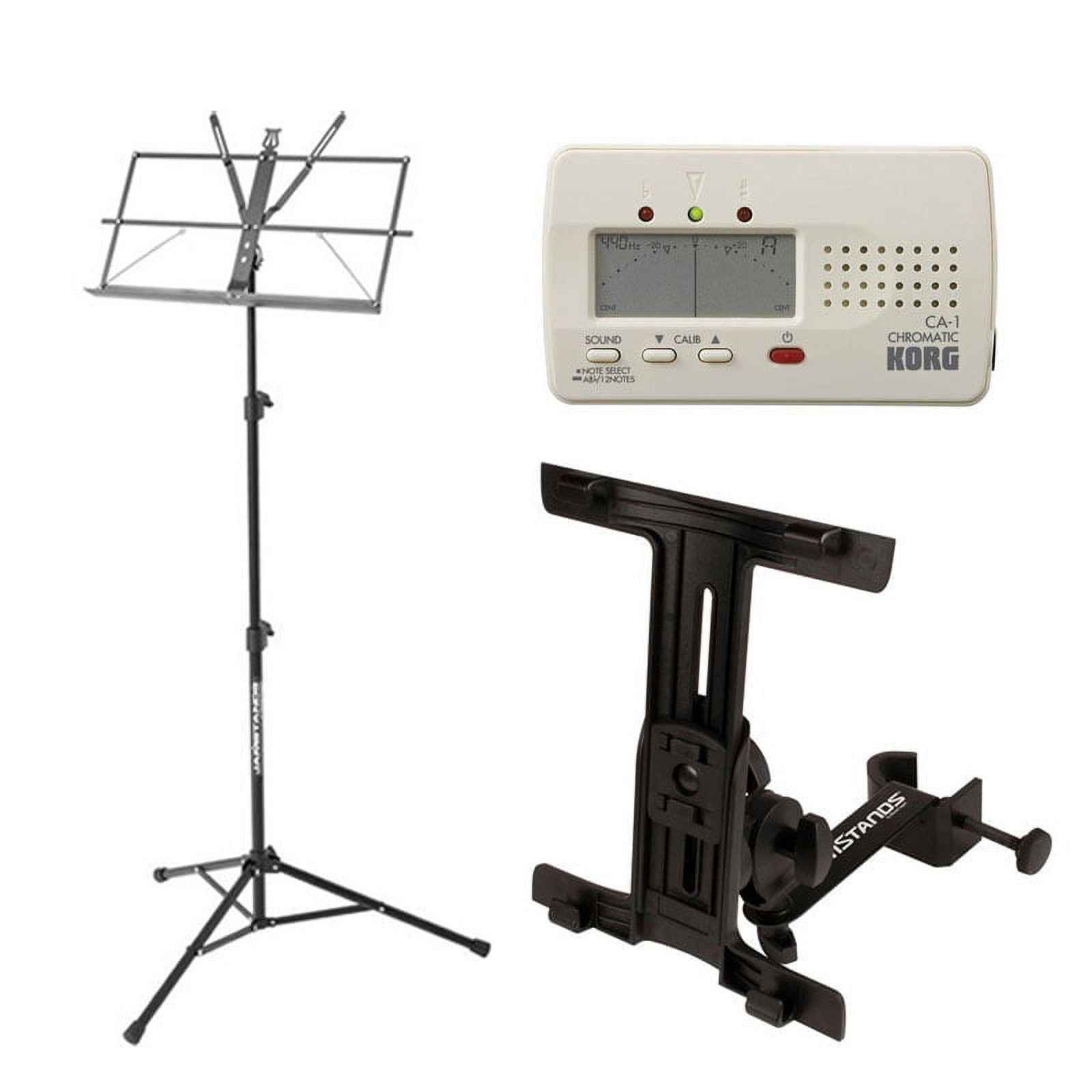 Ultimate Support Compact Music Stand + Universal iPad Holder for Tablet ...