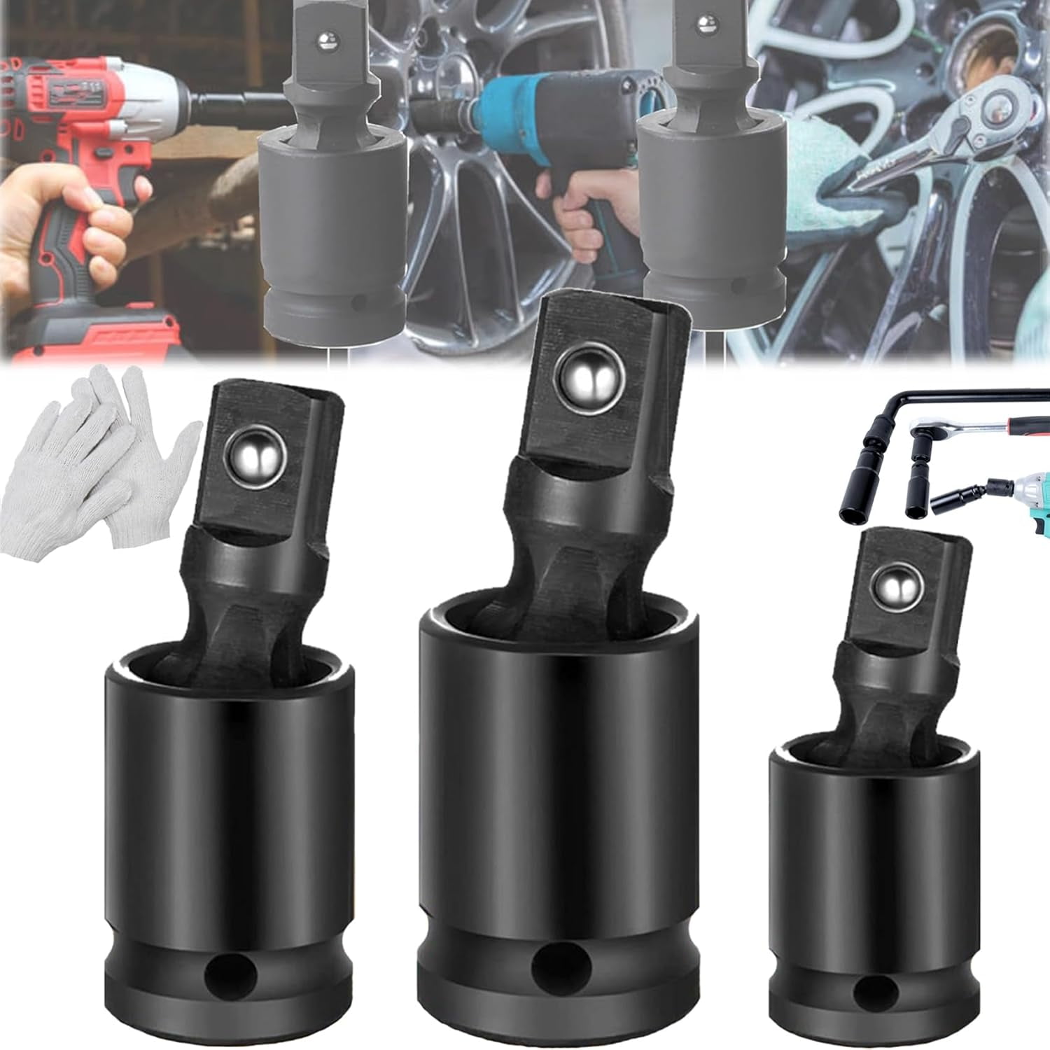 Ultimate Swivel Impact Socket Set, Impact Swivel Socket Set, Universal ...