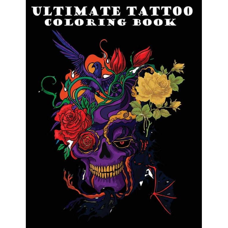 coloring pages skulls and hearts