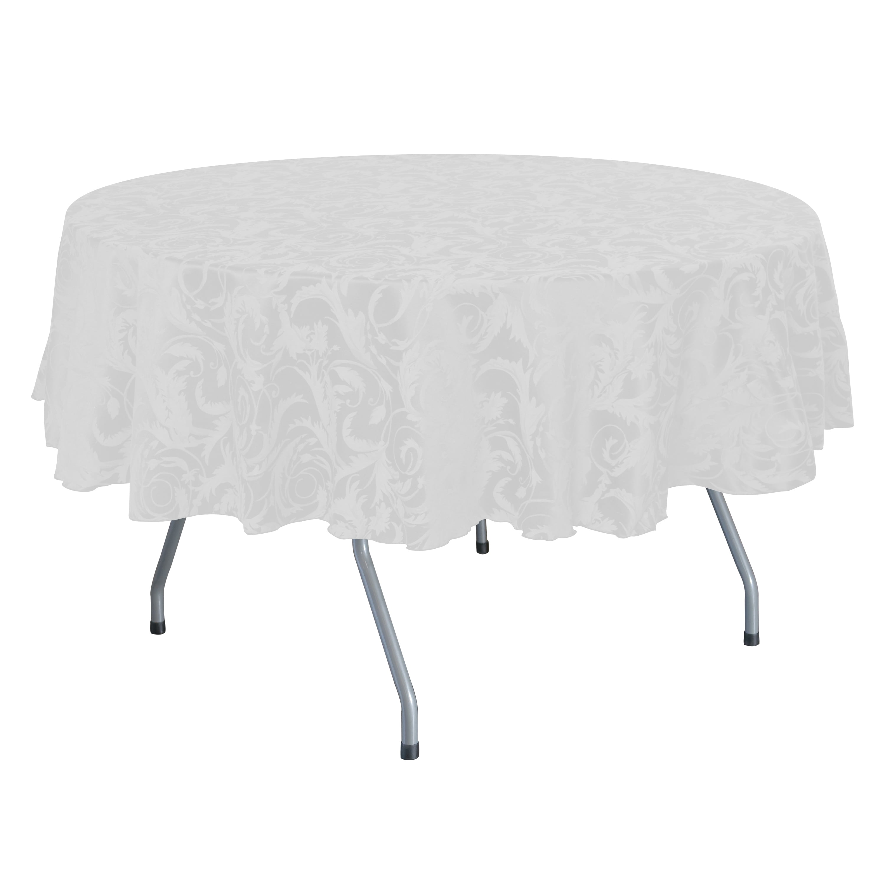 Ultimate Textile (10 Pack) Damask Melrose 72-Inch Round Tablecloth ...