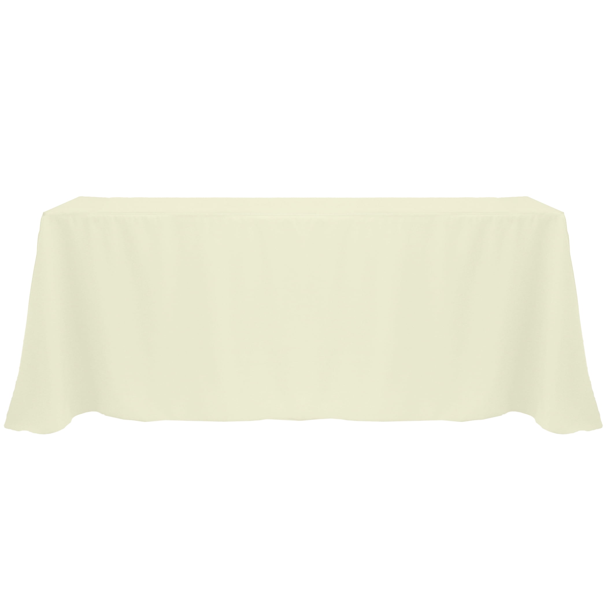 Ultimate Textile (2 Pack) 90 x 132-Inch Rectangular Polyester Linen Tablecloth with Rounded ...