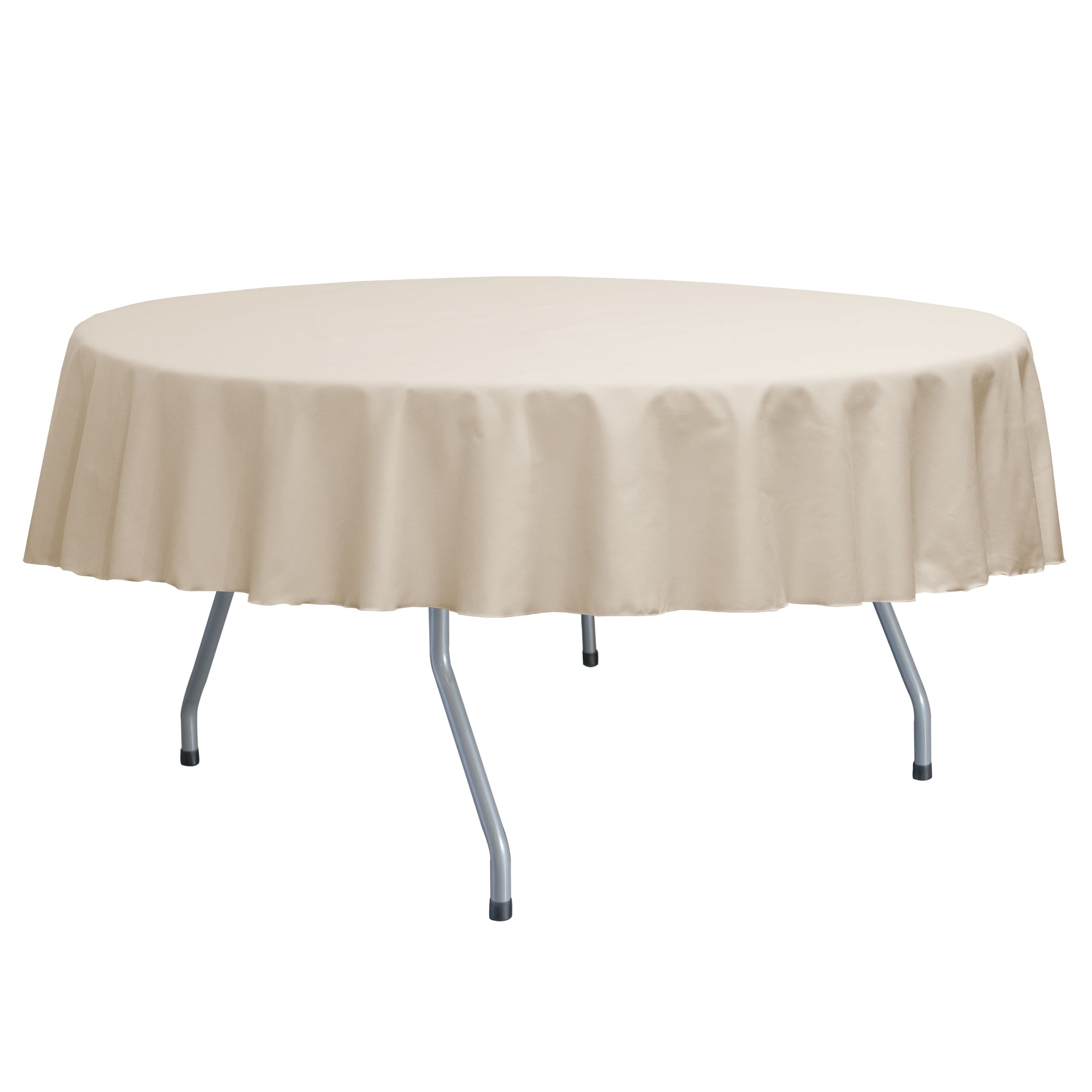 Ultimate Textile (5 Pack) Poly-cotton Twill 72-Inch Round Tablecloth ...