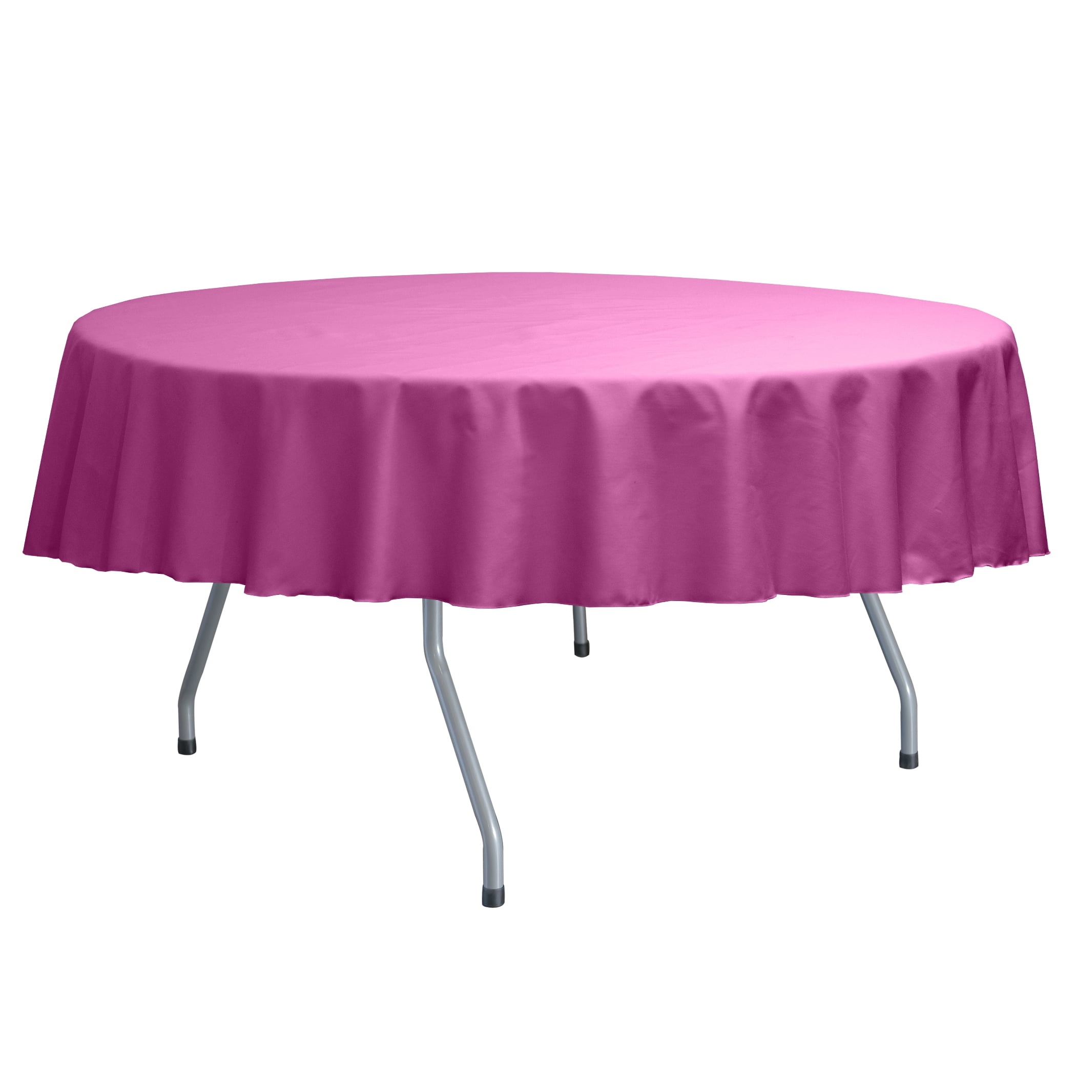 Ultimate Textile Poly-cotton Twill 60-Inch Round Tablecloth Raspberry ...