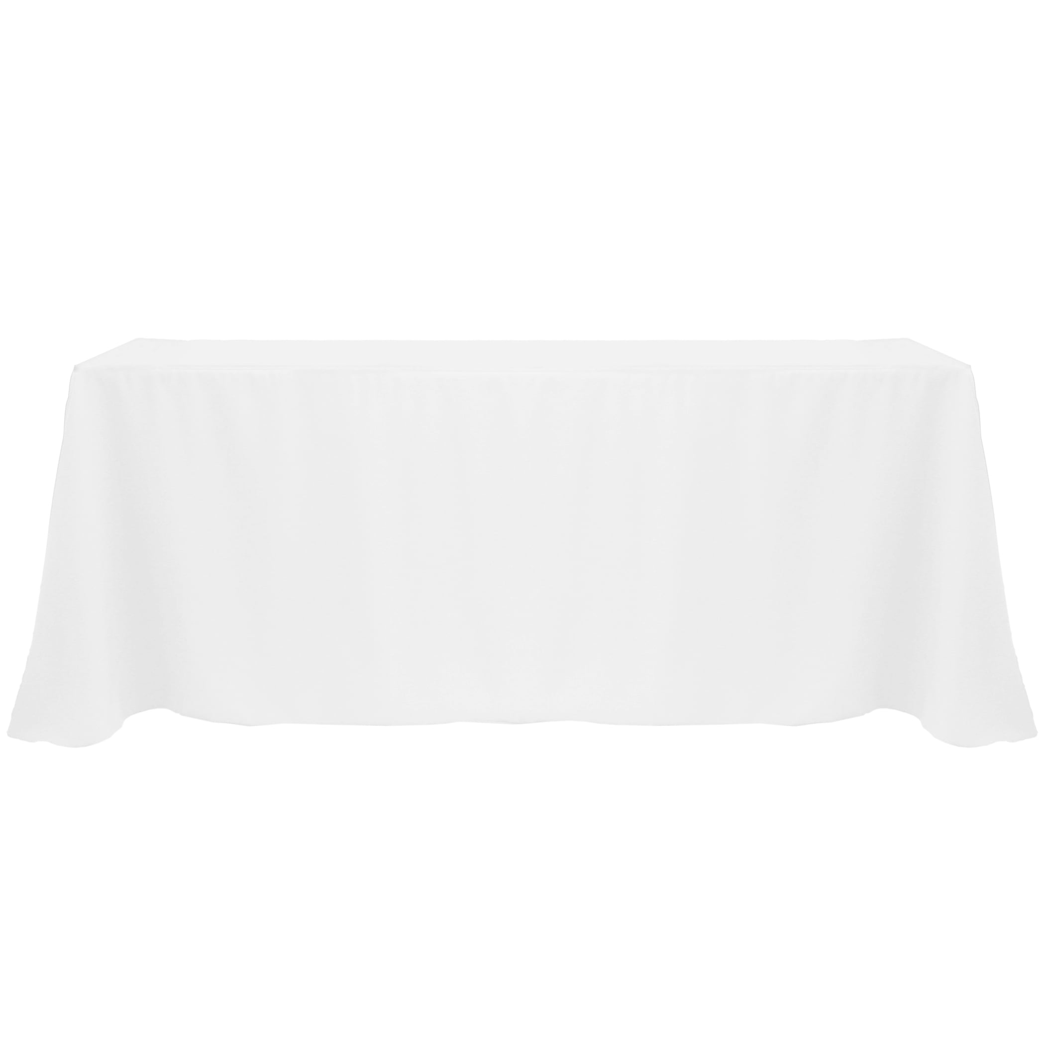 Ultimate Textile Polyester Linen Tablecloth, White, 108 x 156-Inch ...