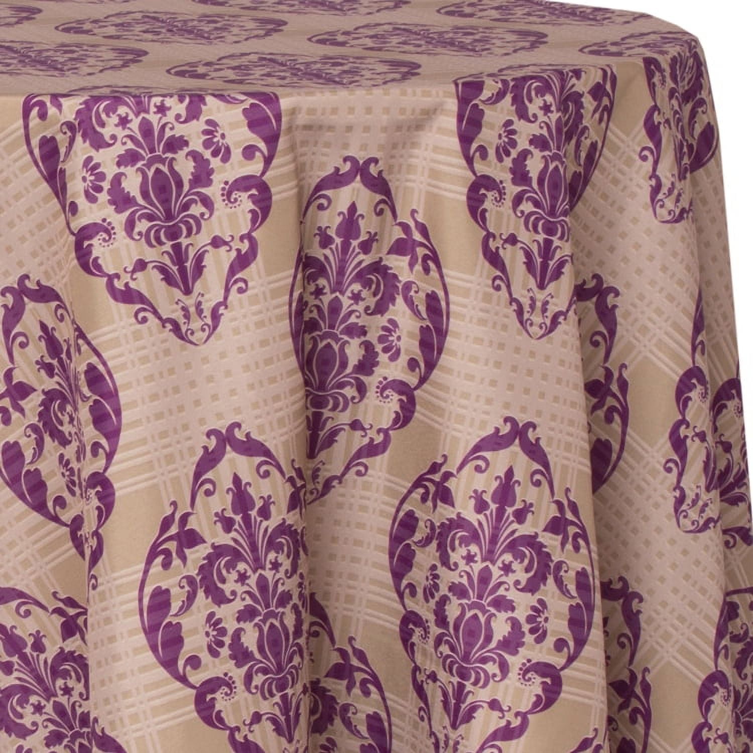 Ultimate Textile Regal Plum 84-Inch Round Tablecloth - Walmart.com