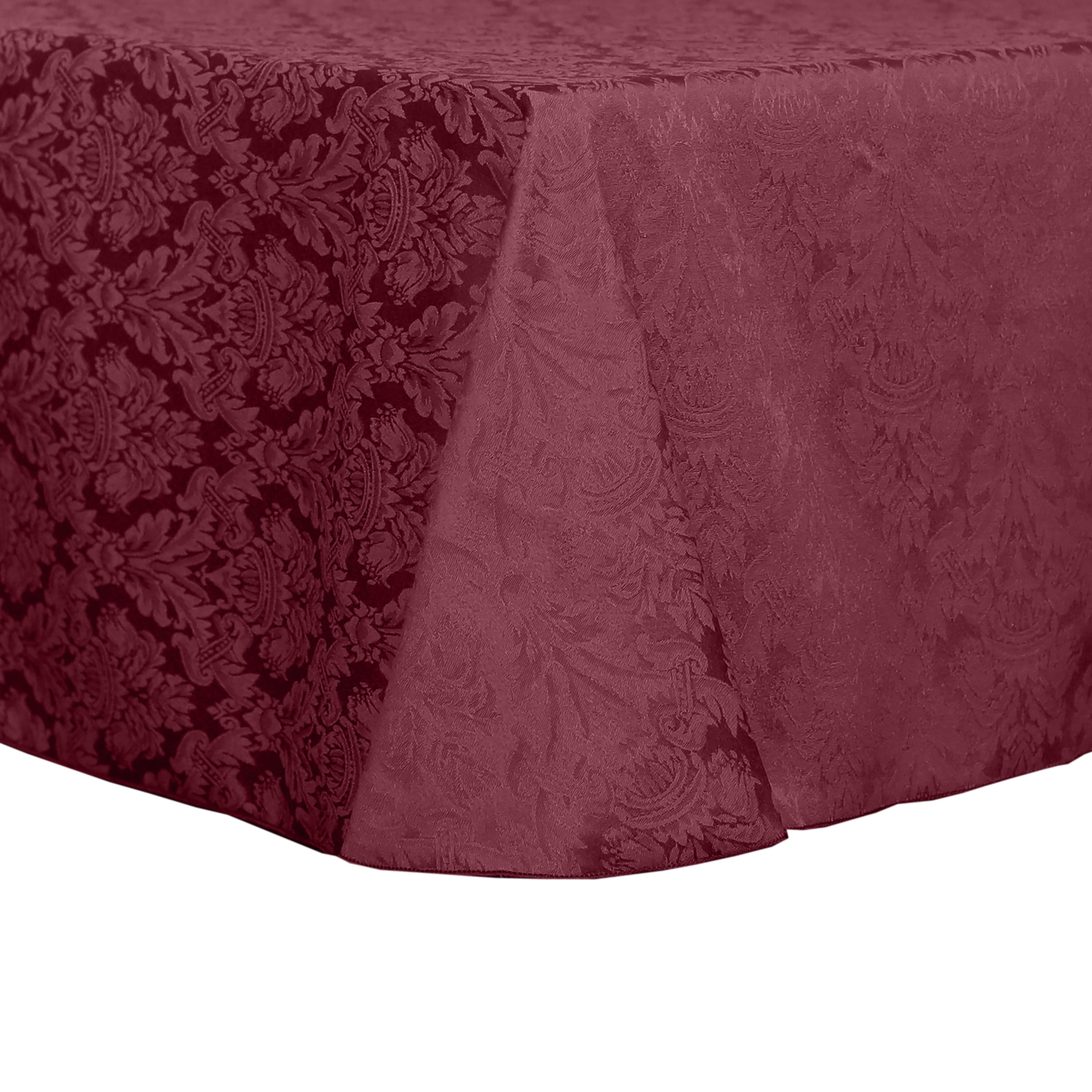 Ultimate Textile Vintage Damask Saxony 52 x 70-Inch Oval Tablecloth ...