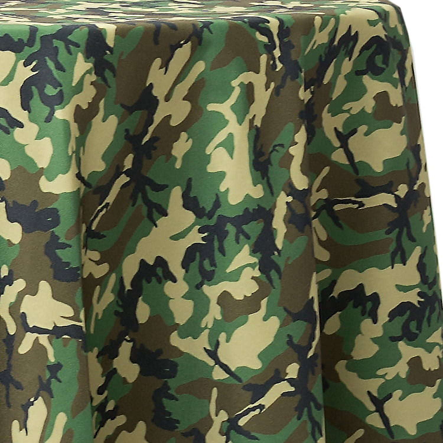 Ultimate Textile Woodland Camo 60-Inch Round Tablecloth - Walmart.com