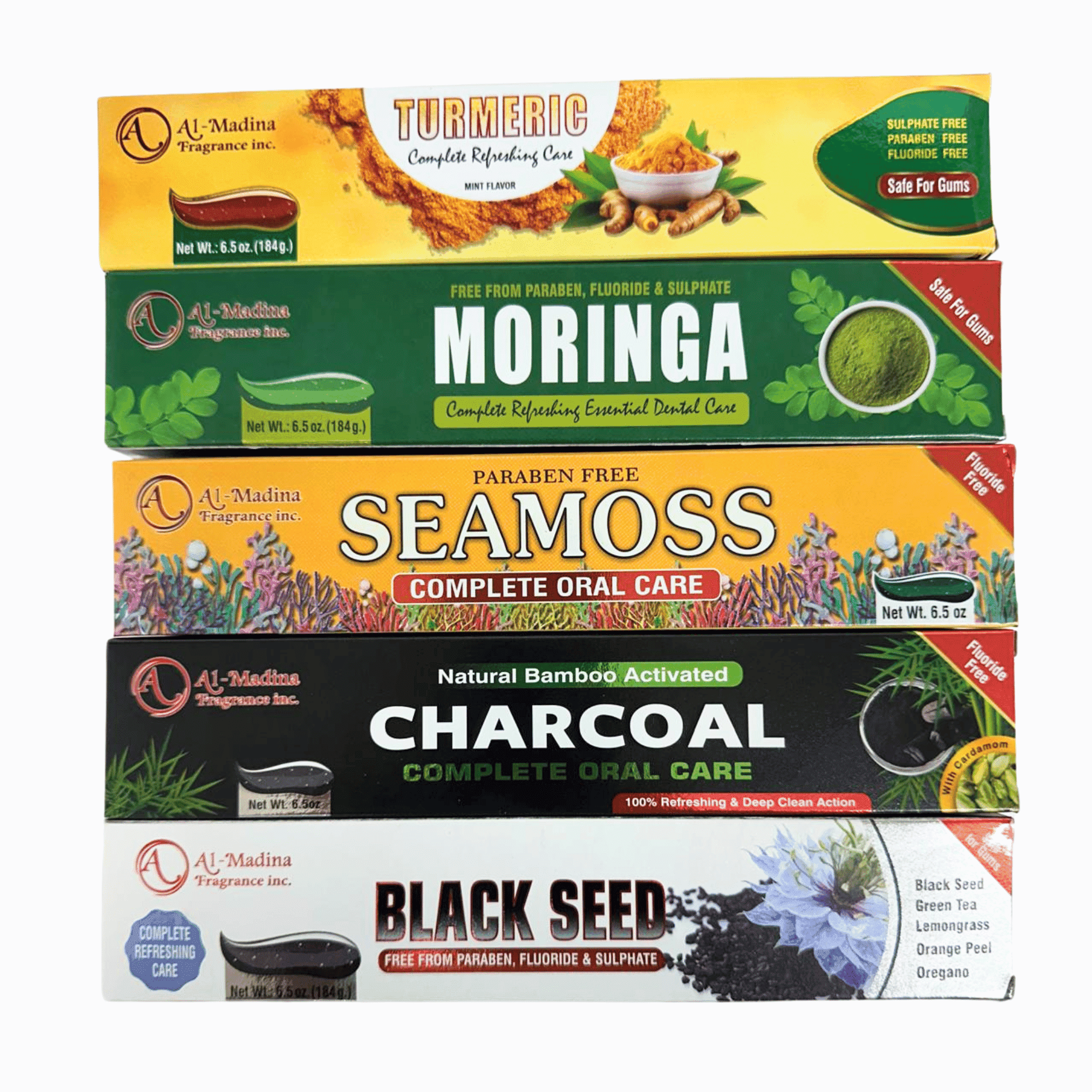Ultimate Toothpaste Combo - Seamoss, Moringa, Charcoal, Black Seed ...
