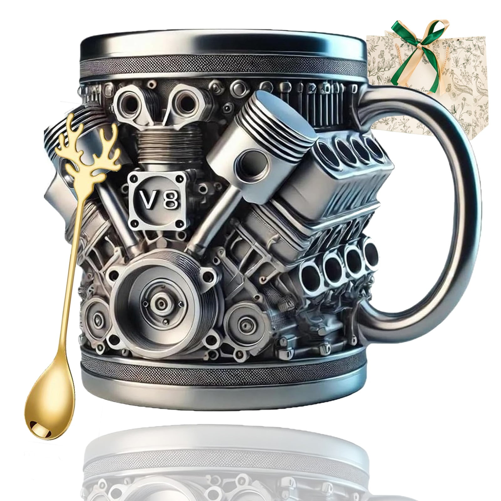Ultimate V8 Engine Themed Coffee Mugs, 2026 New 3D Ceramic Coffee Cup ...