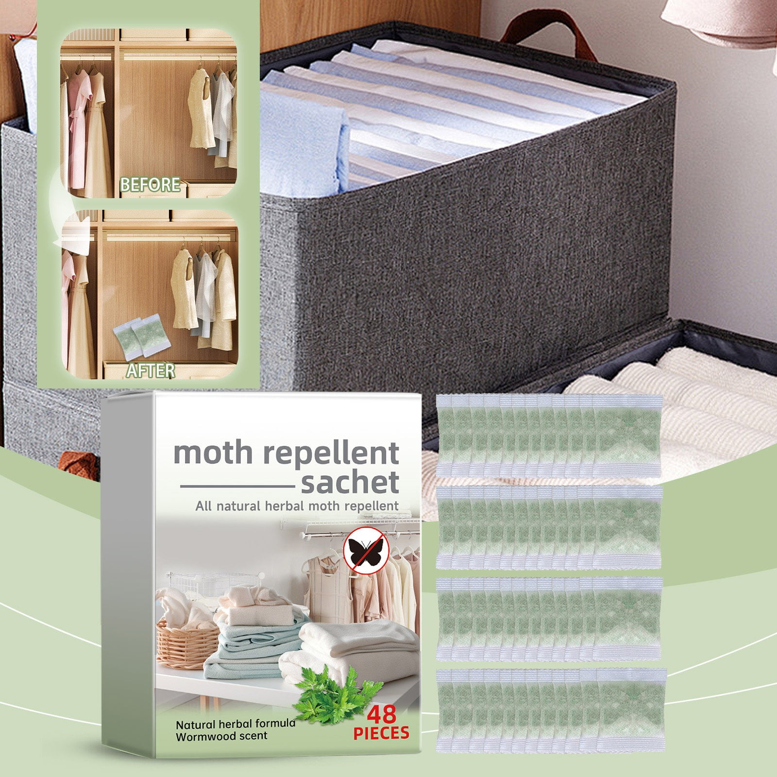 Ultimate Wardrobe Moth Fragrance Sheets Natural Clothing Moth Aroma ...